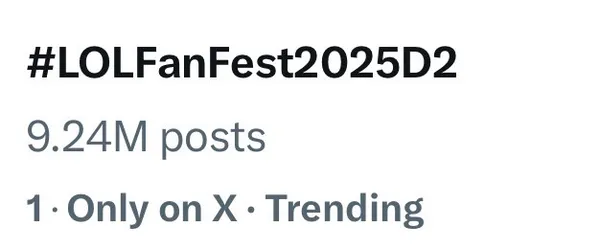 แฟนคลับฟินมาก LOL Fan Fest 2025 กระแสแรงครองเทรนด์อันดับ 1 บน X